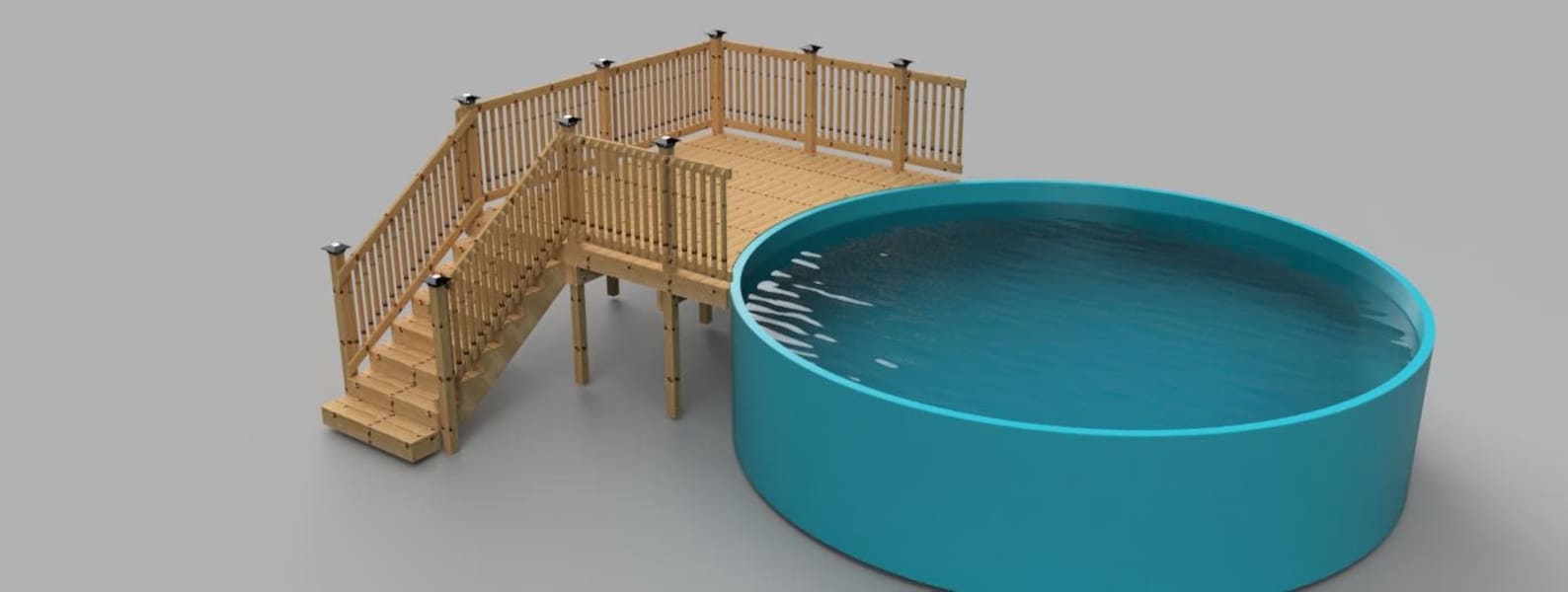 Plans for Above Ground Pool Deck (10x12) 18' Round Pool, Stair Option ...