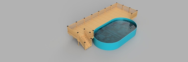 Plans for Above Ground Pool Deck 15x27' Oval Pool. | Etsy