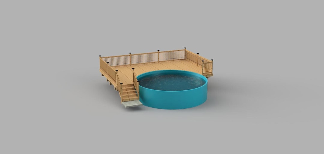 Plans for Above Ground Pool Deck (16x26) 18' Round Pool 40" High ...