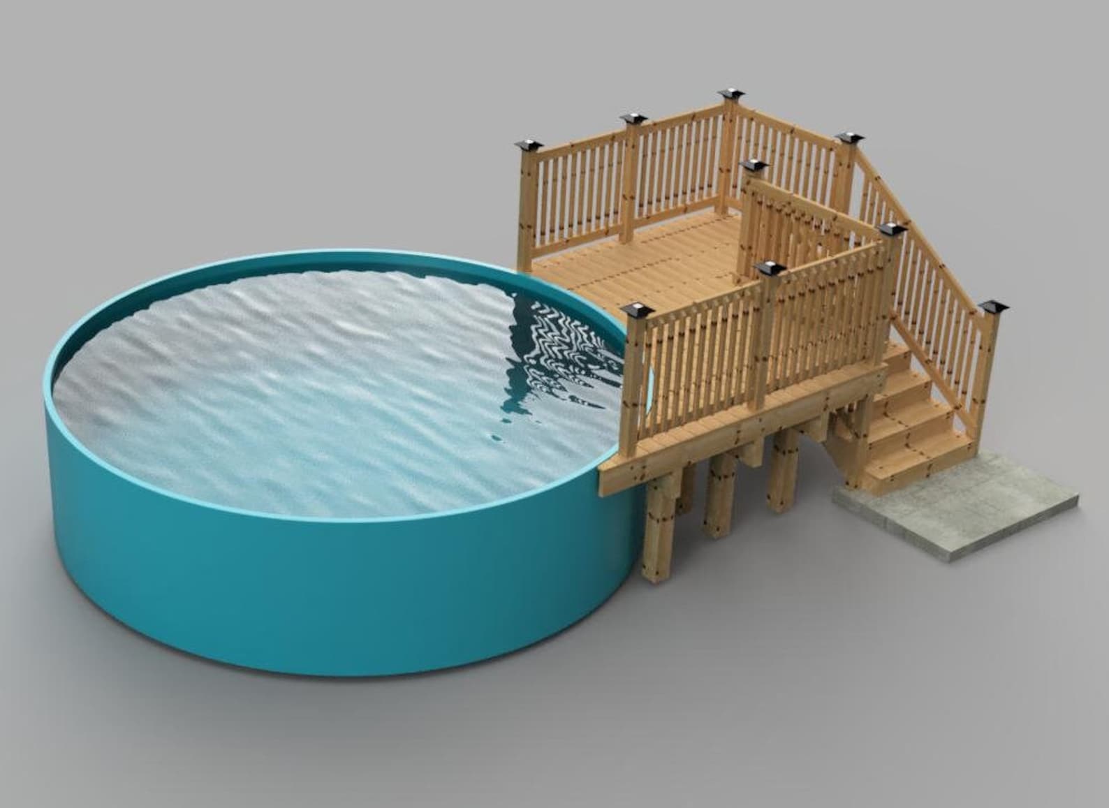 Plans for Above Ground Pool Deck (8x10) 15' Round Pool. - Etsy