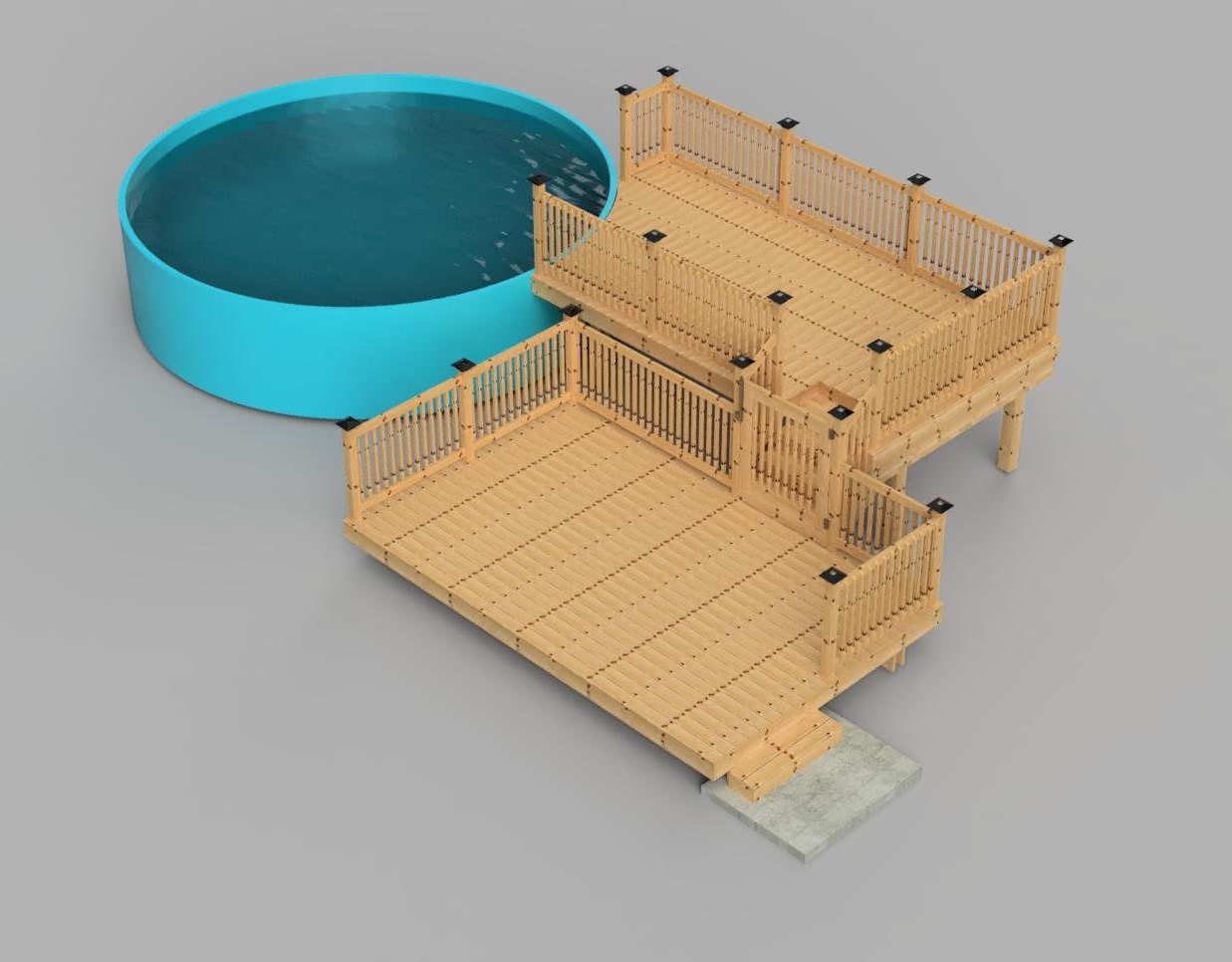 Multi Level Decks Above Ground Pool