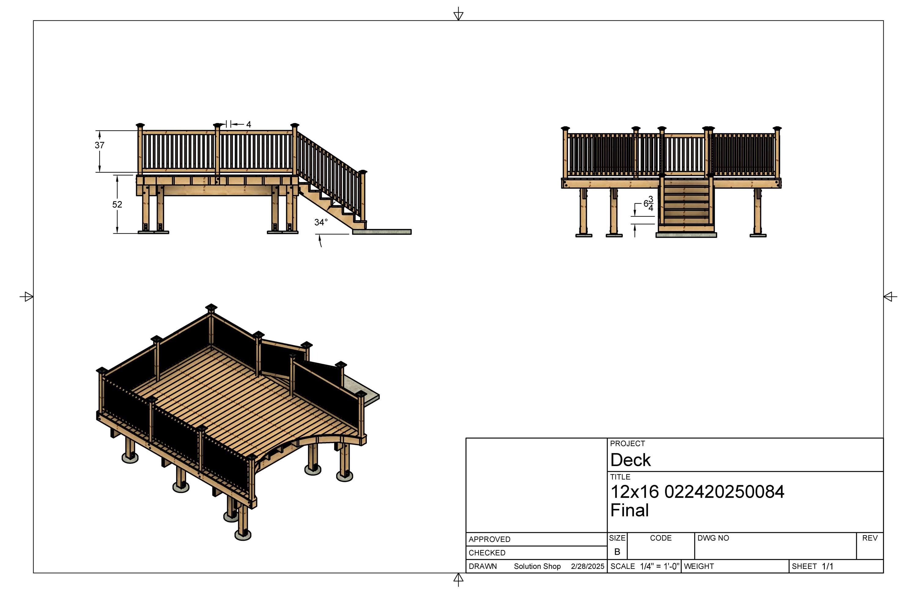 Plans for Above Ground 12x16 Pool Deck for an 12x24 Oval Pool 52" High ...