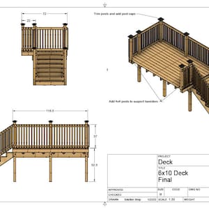 Plans for Above Ground Pool Deck 6x10 - Etsy