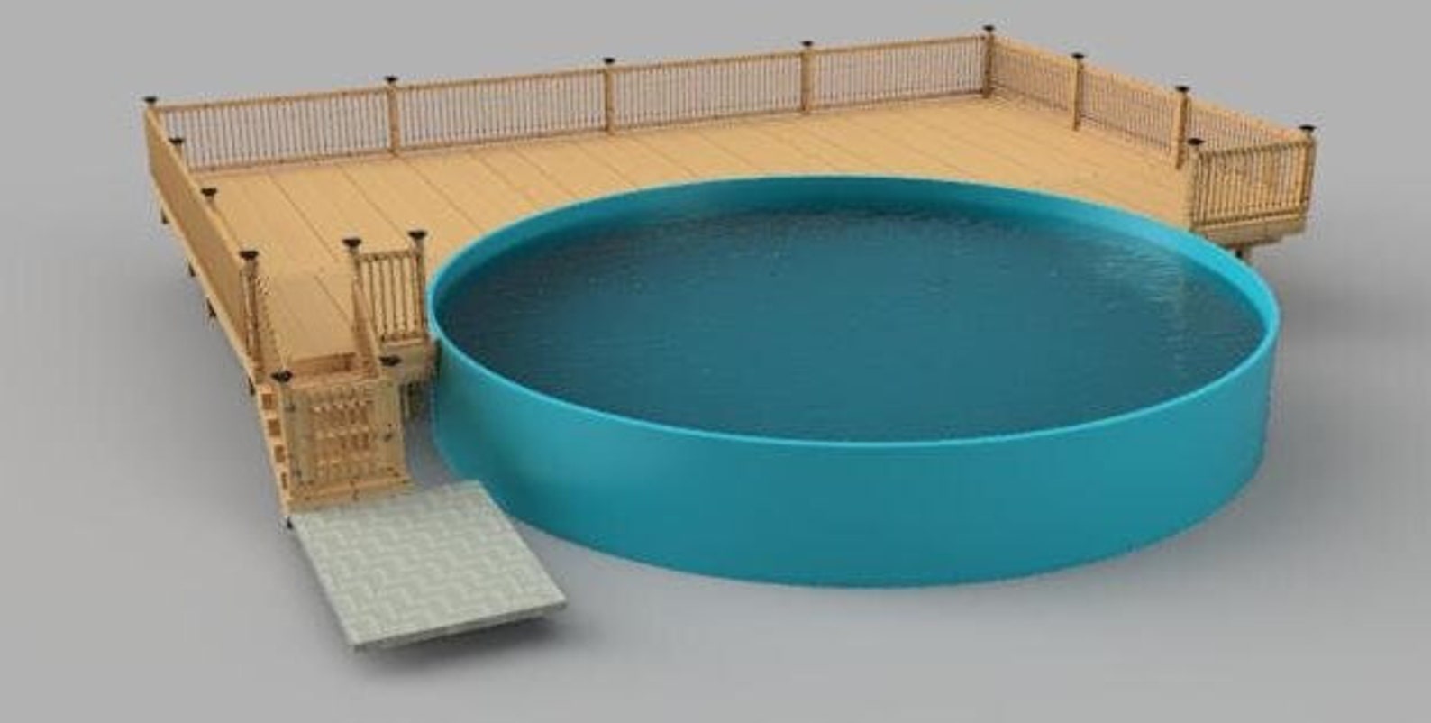 Plans for Above Ground Pool Deck 25x42 30' Round Pool - Etsy