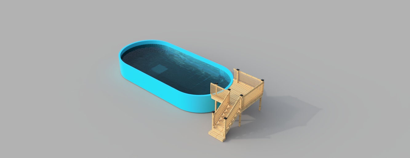 Plans for Above Ground Pool Deck (8x8) Oval Pool. . - Etsy