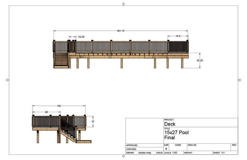 Plans for Above Ground Pool Deck 15x27' Oval Pool. | Etsy
