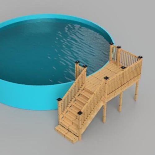 Plans for Above Ground Pool Deck 8x12 24' Round Pool - Etsy