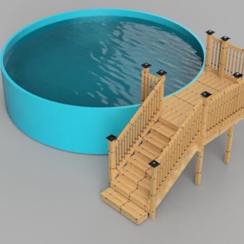 Plans for Above Ground Pool Deck 12x14 24' Round Pool - Etsy