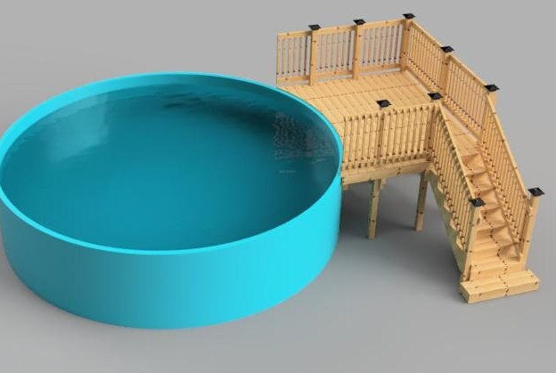 Plans for Above Ground Pool Deck 8x10 18' Round Pool. - Etsy