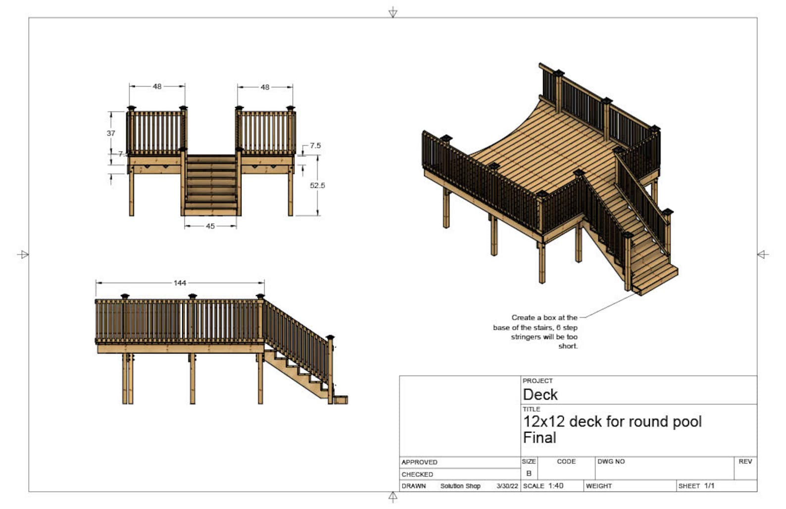 Plans for Above Ground Pool Deck (12x12) 24' Round Pool. - Etsy