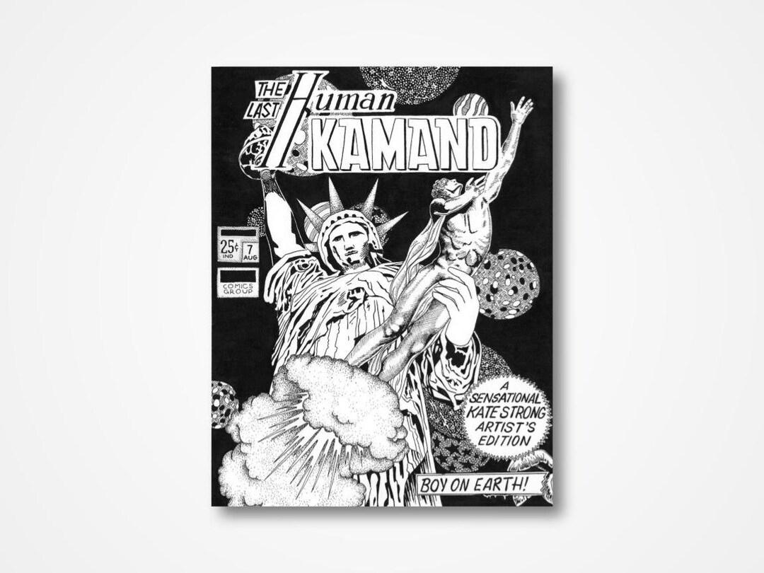 Comic Book Cover - "the Last Human Kamand" - Original Ink Collage, Wall ...