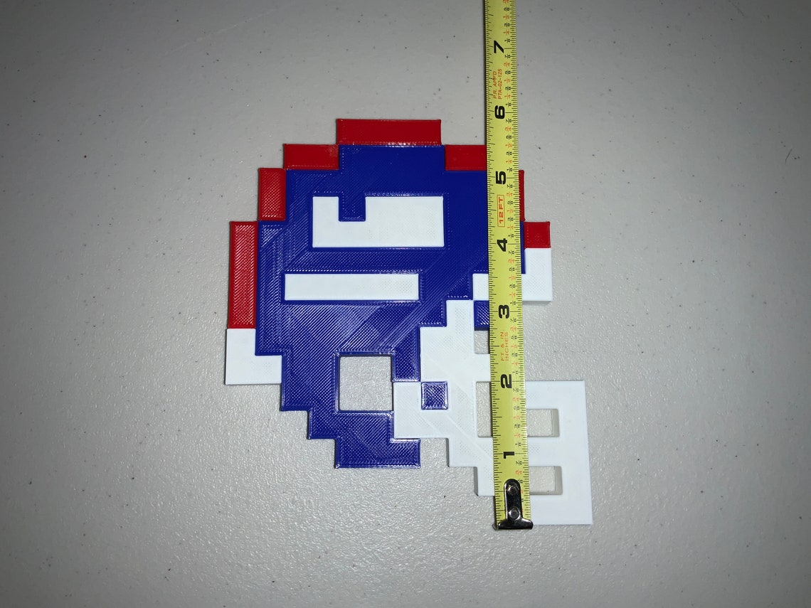 Tecmo Super Bowl Giants Helmet 8 Bit - Etsy