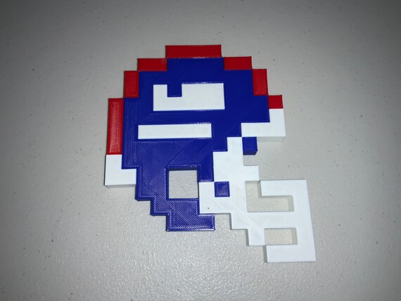 Tecmo Super Bowl Giants Helmet 8 bit | Etsy