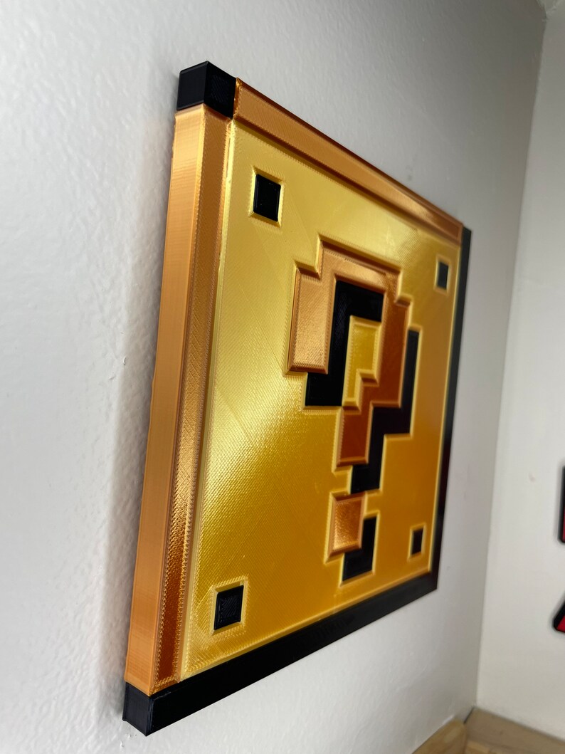 Mario Question Mark Block Display 8 Bit - Etsy