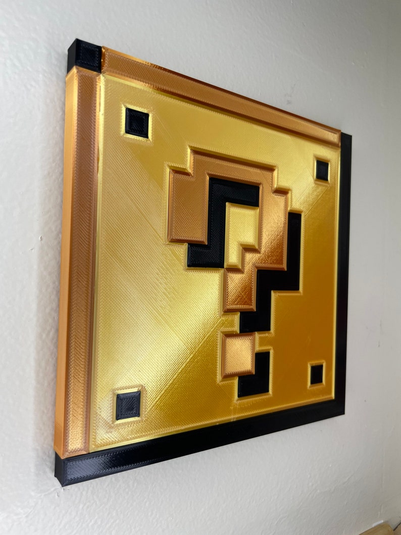 Mario Question Mark Block Display 8 Bit - Etsy
