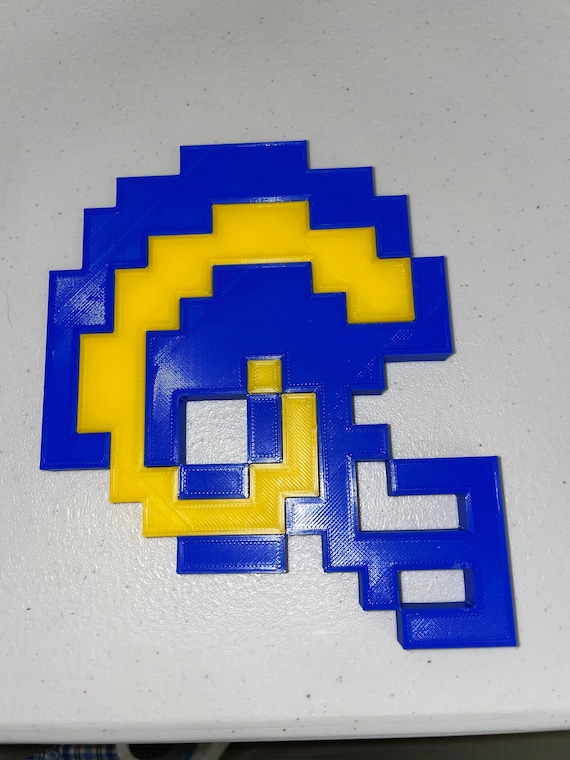 Tecmo Super Bowl Rams Helmet 8 Bit | Etsy