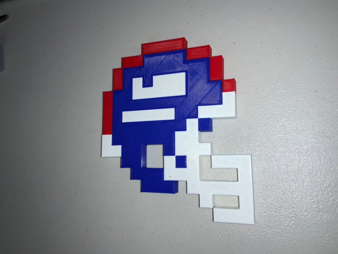 Tecmo Super Bowl Giants Helmet 8 Bit - Etsy