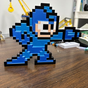 Mega Man 8 Bit Shiny Blue Shooting - Etsy
