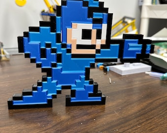 8-bit Mega Man / Handmade 3D Sign - Etsy