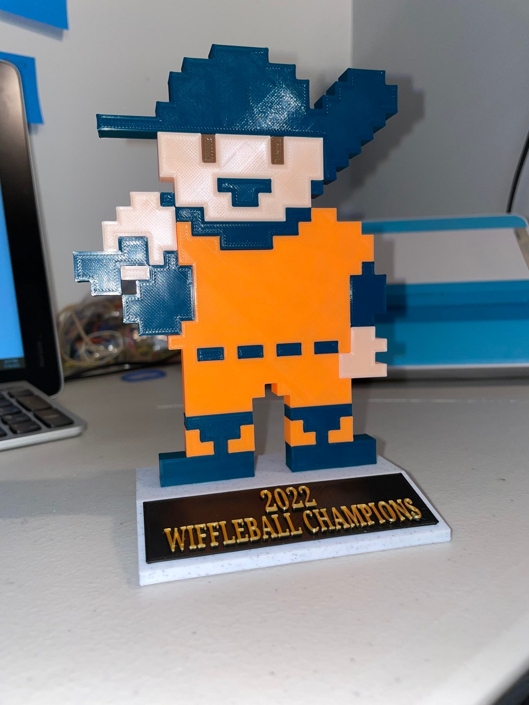 Baseball Trophy Fantasy Custom Celebrating Player 8 Bit RBI - Etsy