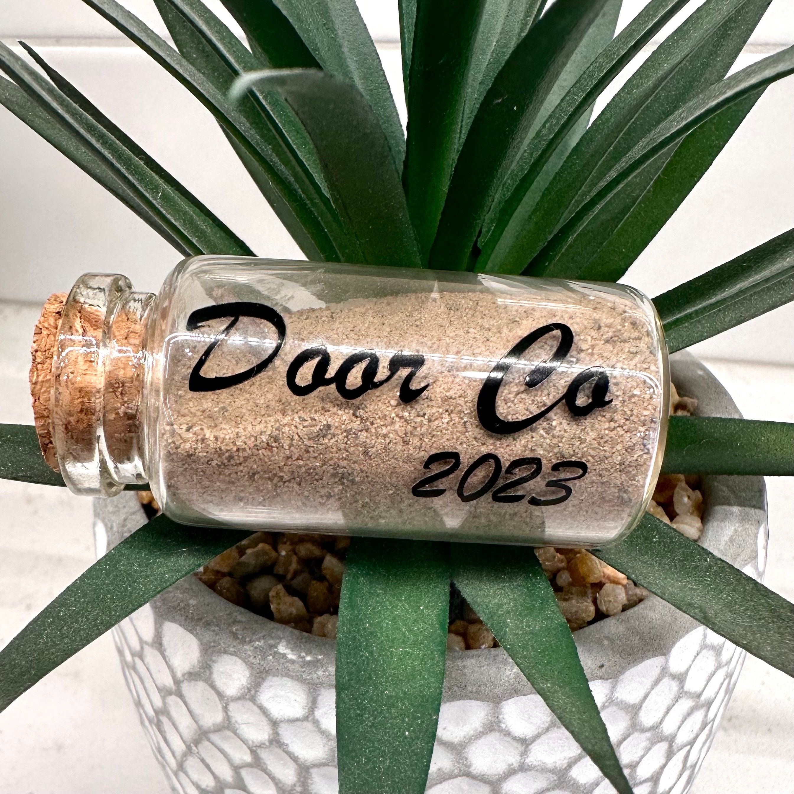 Personalized Honeymoon Sand Glass Heart Jar Cork Closure Honeymoon ...