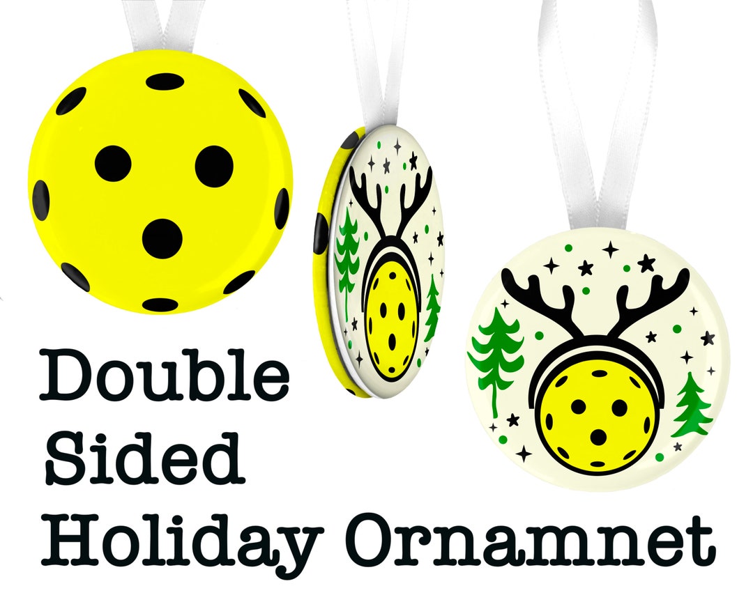 Pickleball Christmas Ornament, Pickleball Holiday Ornament, Pickleball ...