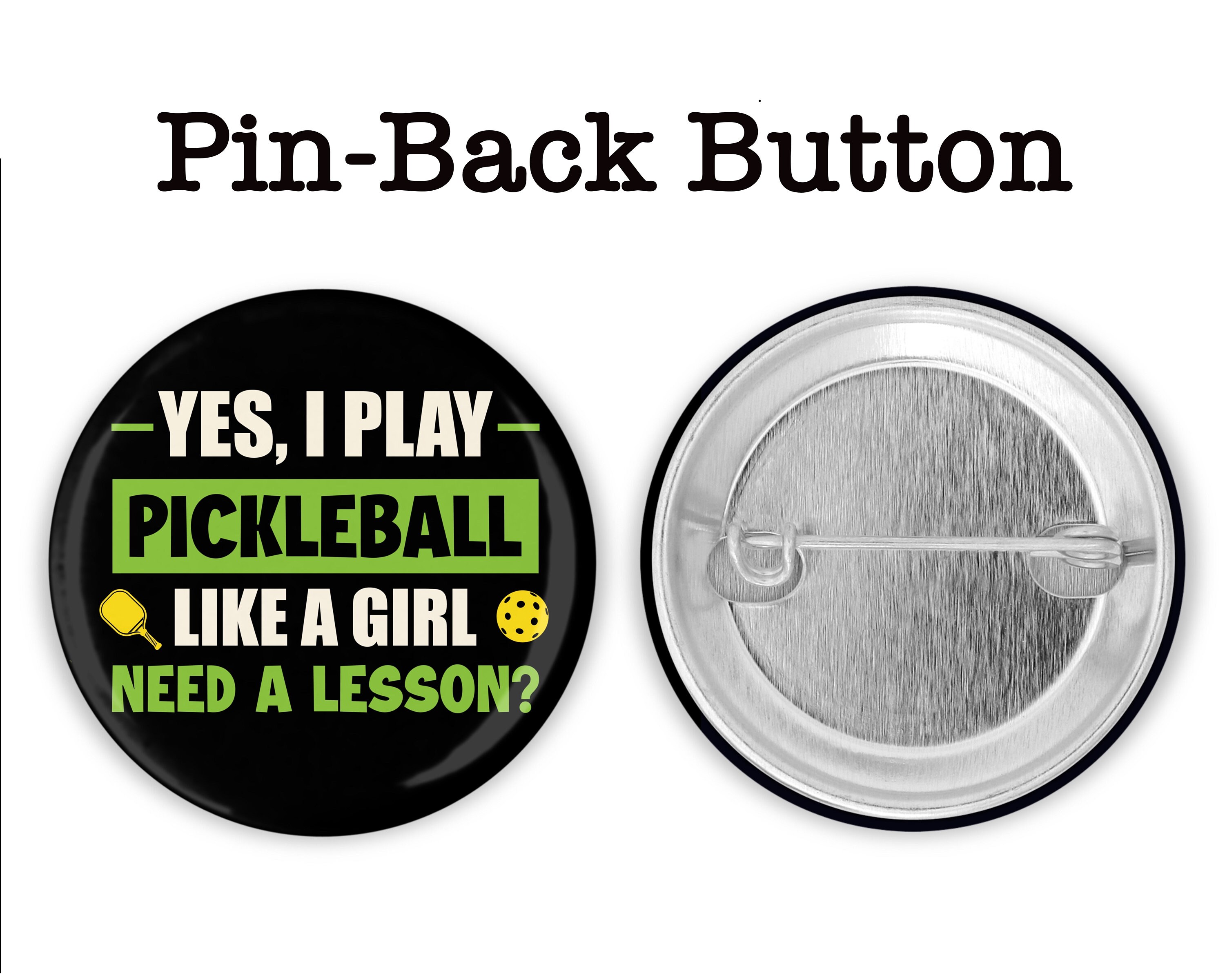 Pickleball Button or Magnet Pickleball Pin Pickleball - Etsy