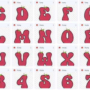 Retro Alphabet Uppercase Letters & Numbers - PNG Digital Download ...