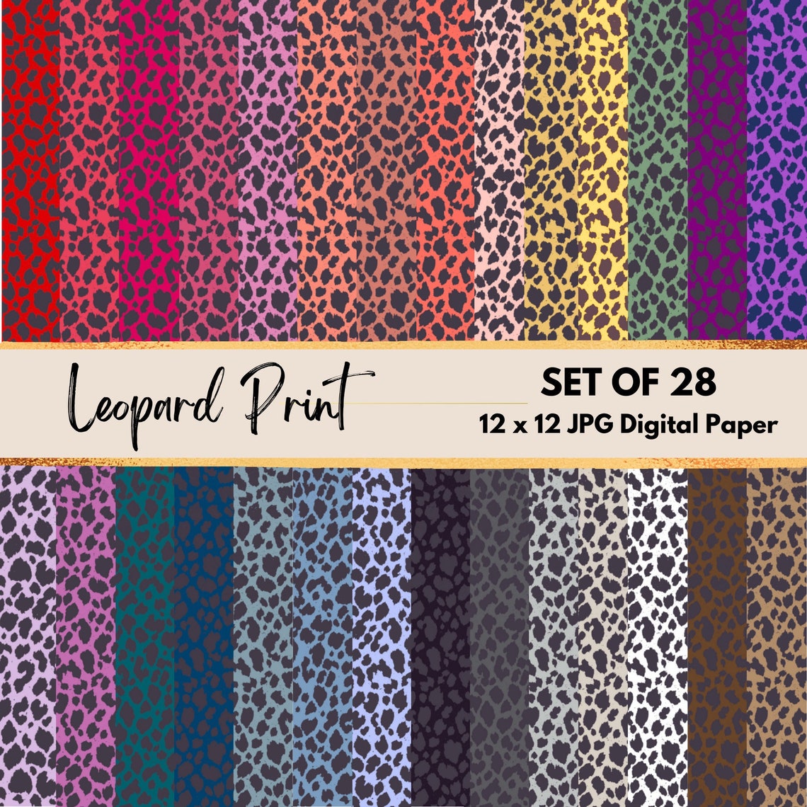 DIGITAL DOWNLOAD Leopard Print Digital Paper Scrapbook Paper - Etsy