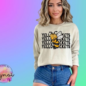 Yellowjackets Preppy Mascot PNG Digital Design - Jacket Mascot - School ...