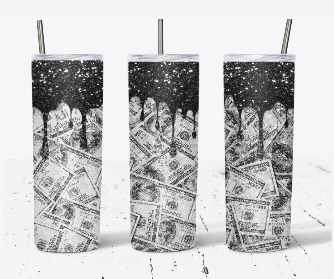 Glam Money Rhinestone Tumbler Design PNG Sublimation Designs 20oz ...