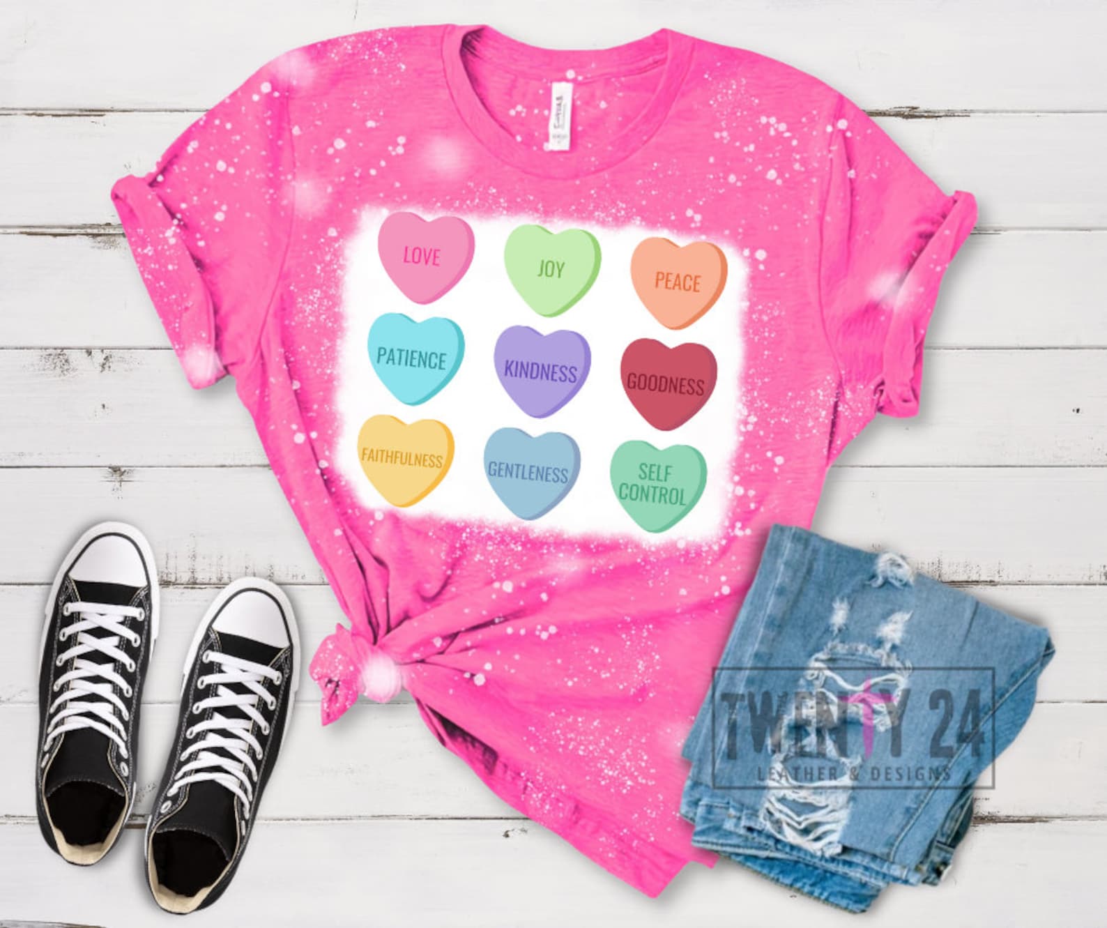 Fruits of the Spirit Candy Hearts Sublimation Digital Design ...