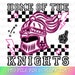 Knights Preppy Mascot PNG Digital Design Checkered Mascot School Spirit ...