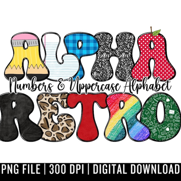 Retro Alphabet - Etsy