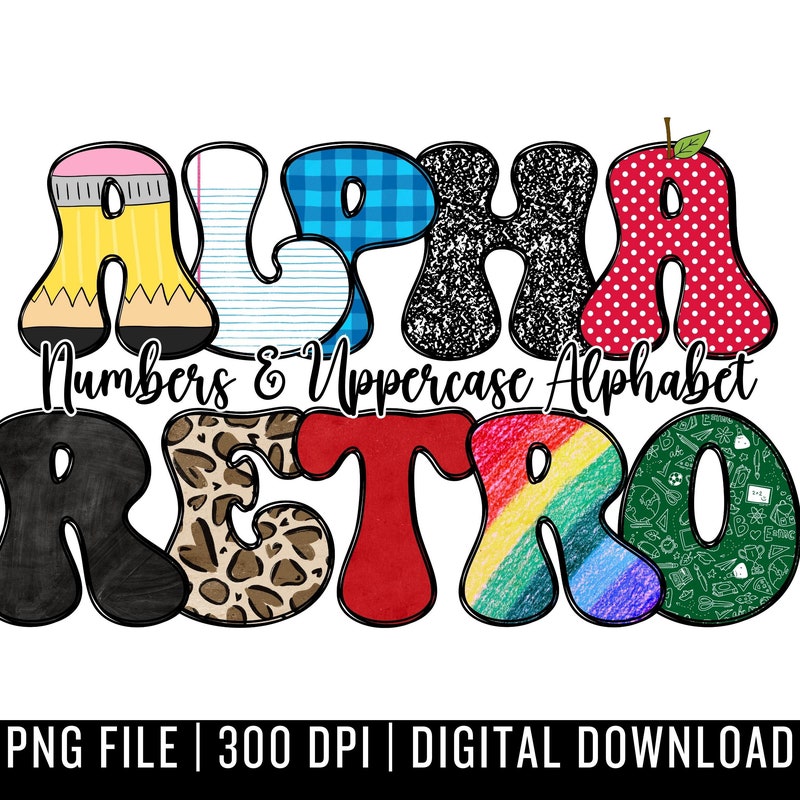 Retro Alphabet - Etsy