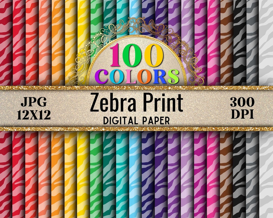 Zebra Print Digital Paper JPG - Scrapbook Paper - Textured Paper ...