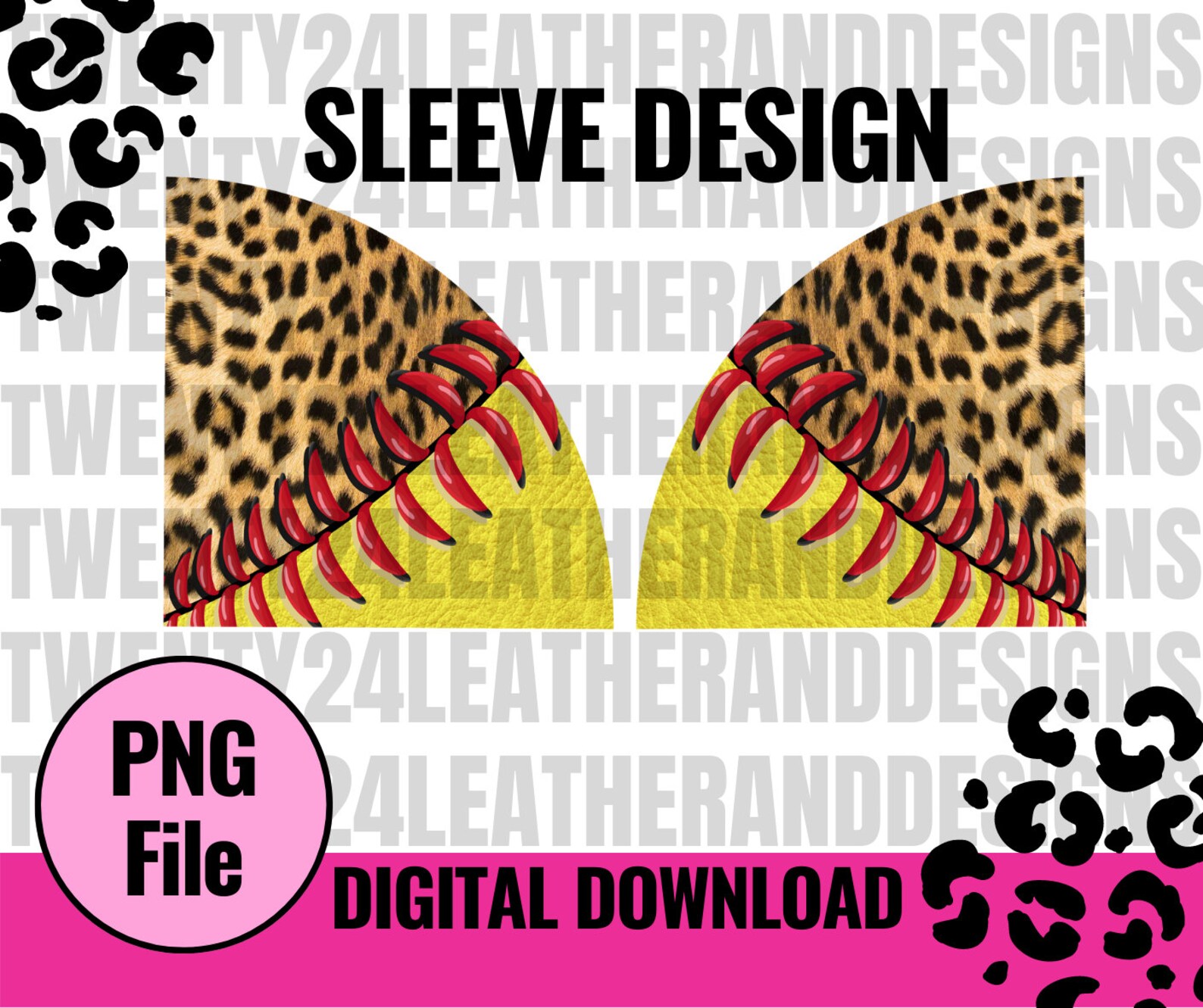 Softball Leopard Sleeves PNG - Sleeve Design - Softball Sleeve ...