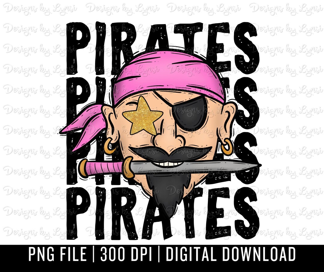Pirates Preppy Mascot PNG Digital Design - Pirate Mascot - School ...