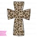 Leopard Cross Sublimation PNG Digital Download - Hand Drawn Cross ...