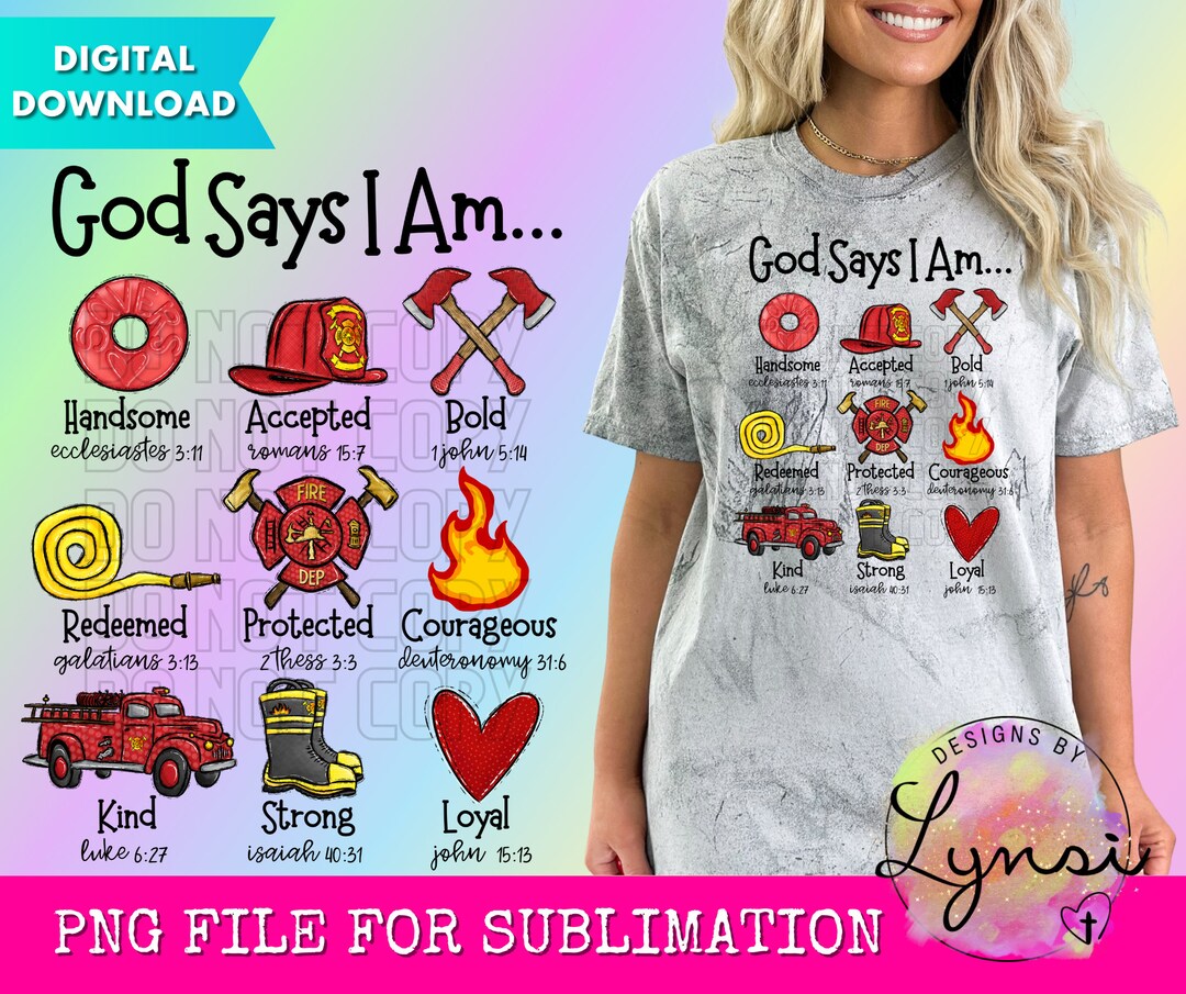God Says I Am PNG Digital Design Christian Sublimation - Etsy