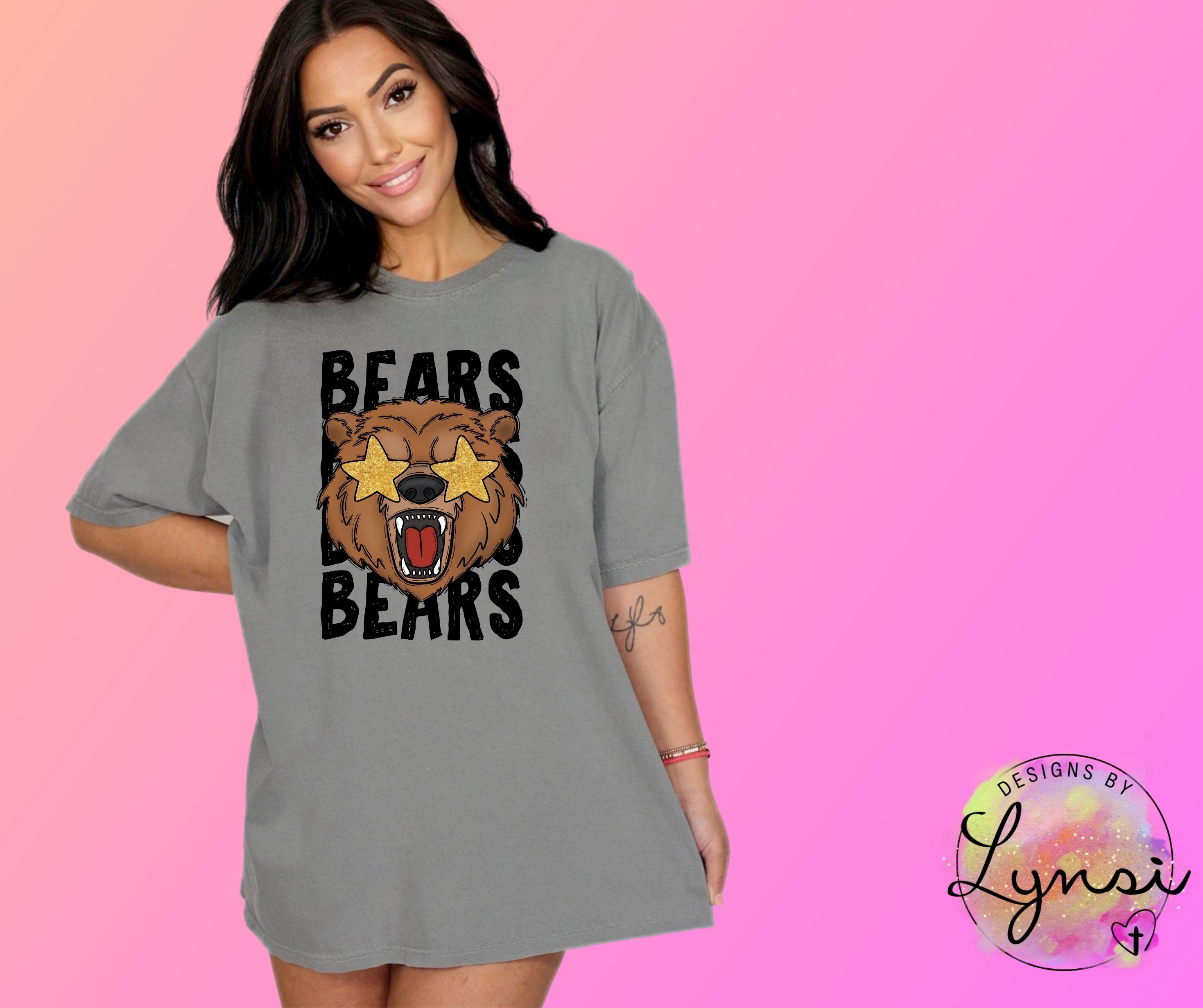 Bears Preppy Mascot PNG Digital Design - Bear Mascot - School Spirit ...