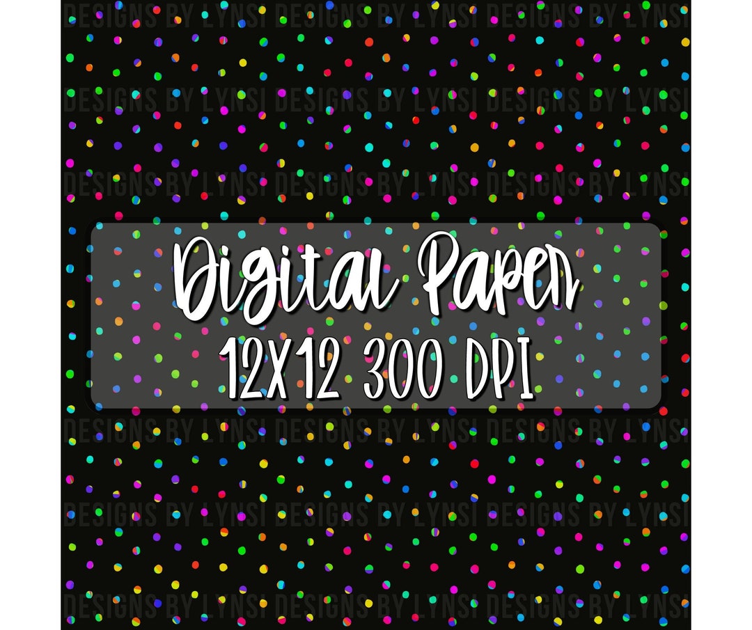 Colorful Dots Digital Paper PNG - Scrapbook Paper - Dot Background ...