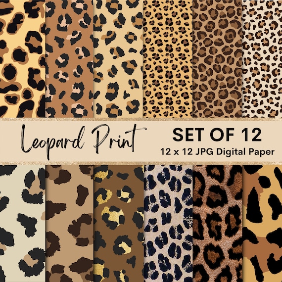 DIGITAL DOWNLOAD Leopard Print Digital Paper Scrapbook Paper - Etsy