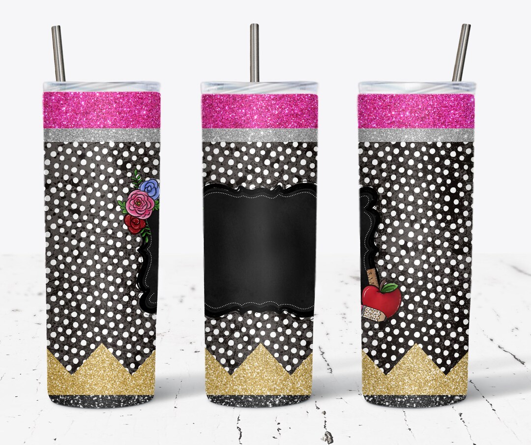Pencil Tumbler Design PNG Digital Download - Teacher Sublimation ...