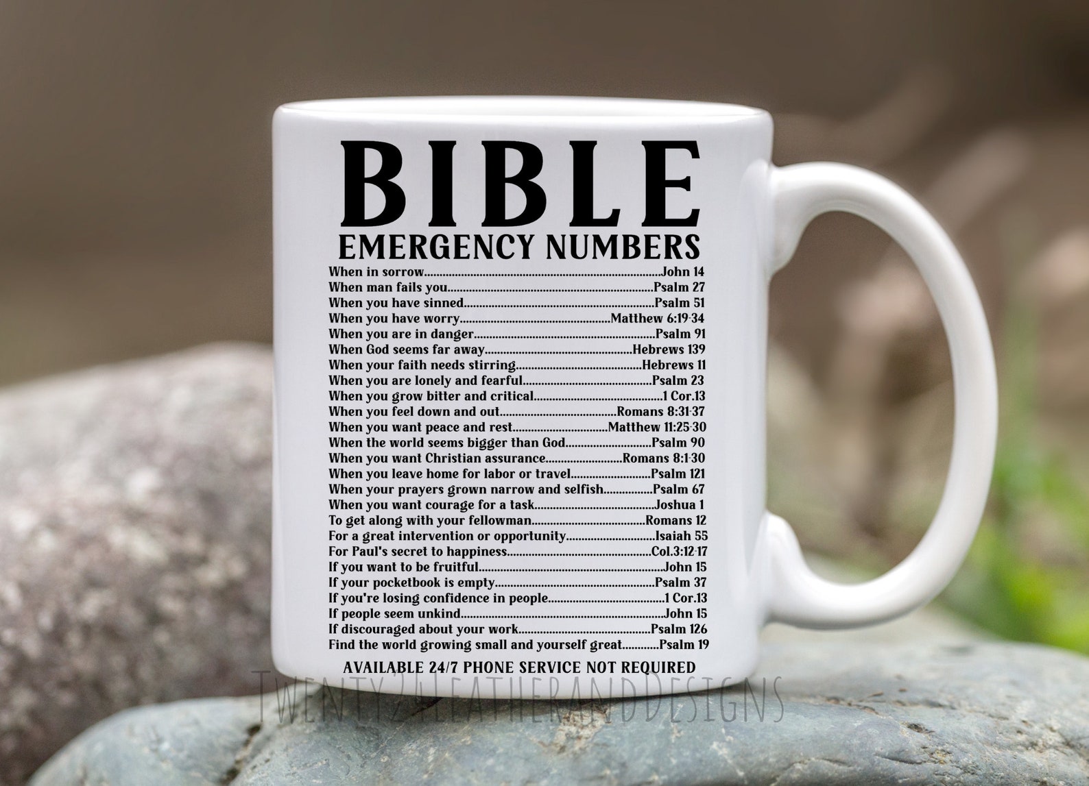 Bible Emergency Numbers PNG/SVG/JPEG Digital Design - Scripture ...