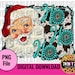 Santa Ho Ho Ho Turquoise PNG - Sublimation Holiday - Digital Download ...