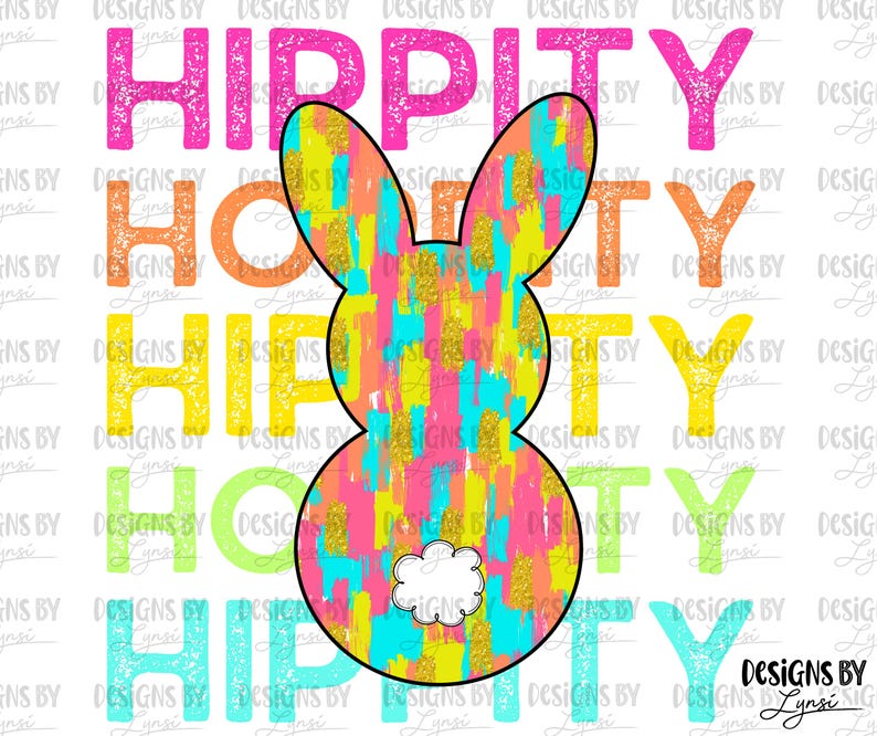 Hippity Hoppity Bunny PNG Digital Design - Easter Sublimation Design ...