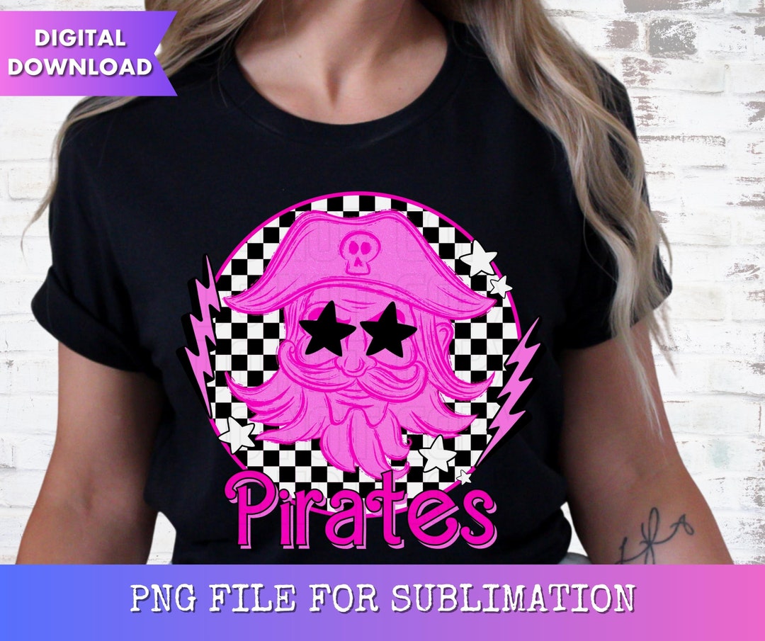 Pirates Glitter Preppy Mascot PNG Digital Design - Checkered Mascot ...