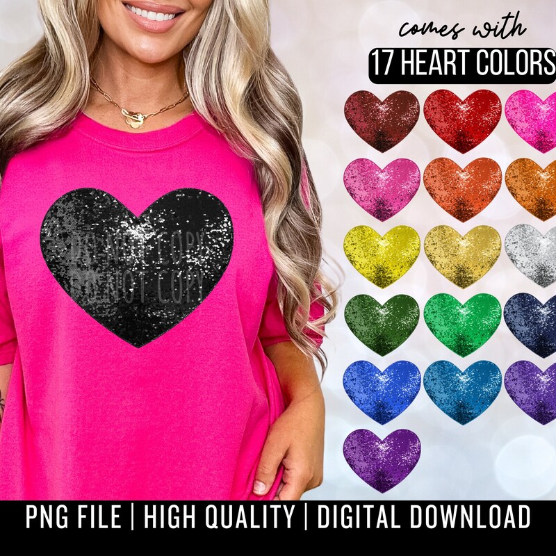 Sequin Heart - Etsy