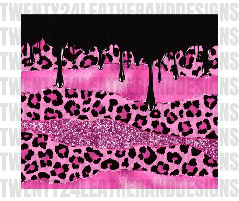 Pink Leopard Tumbler Design PNG - Sublimation Designs - 20oz Straight ...